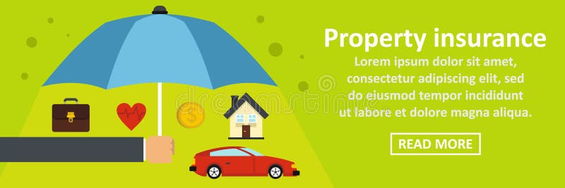 Property Insurance Banner Horizontal Concept Stock Vector ...