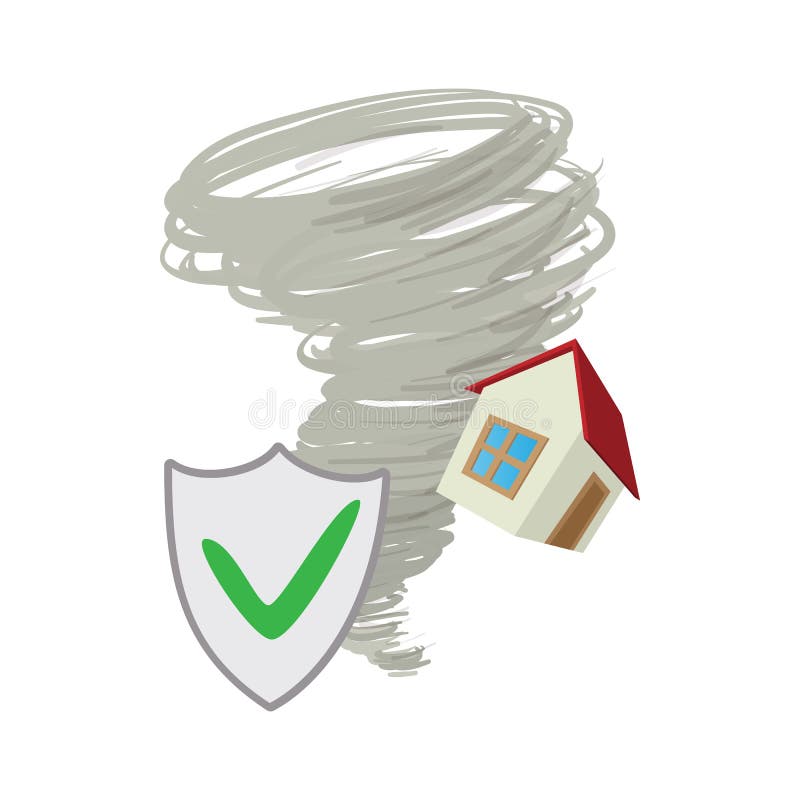 Hurricane Insurance Icon Cartoon Stock Vector - Illustration of icon ...