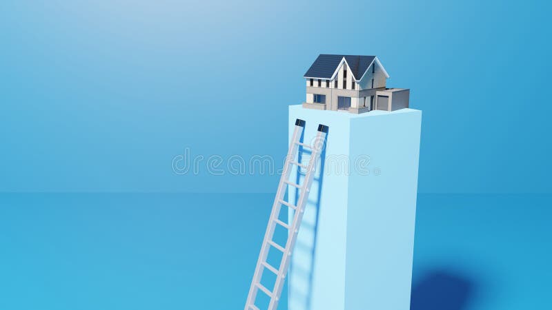 The Property Ladder Concept Stock Photo - Image of model, concepts ...