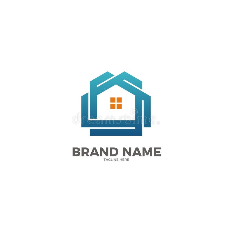 Property Logo Design on White Stock Vector - Illustration of builder ...