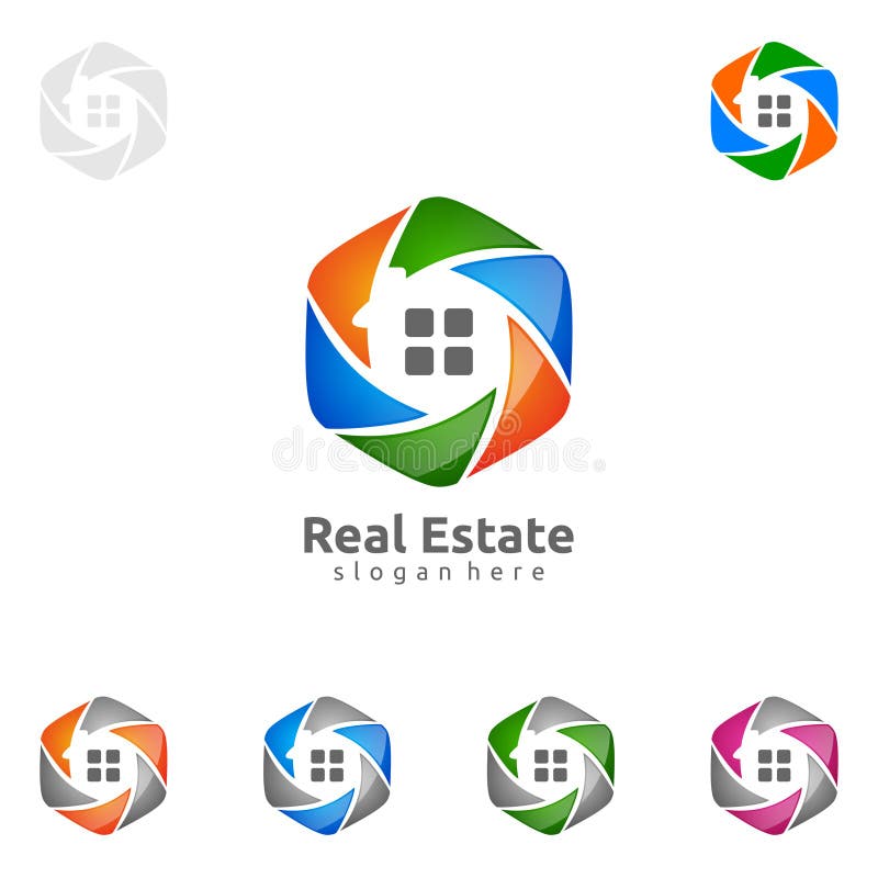 Property Logo, Real Estate Vector Logo Design with Unique Home Stock ...