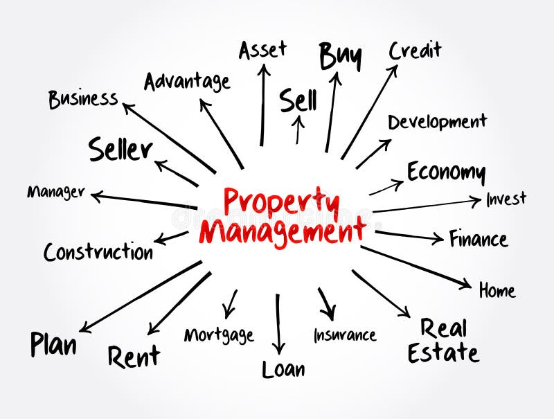 Property Management Mind Map Flowchart Stock Illustration ...