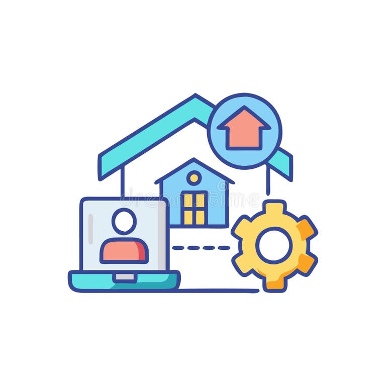 Property Management Software Icon for Efficiency Stock Photo ...