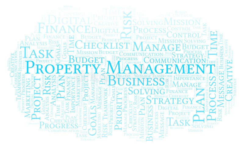 Property Management Word Cloud, Made with Text only. Stock Illustration ...