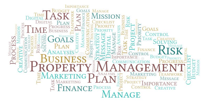 Property Management Word Cloud, Made with Text only. Stock Illustration ...