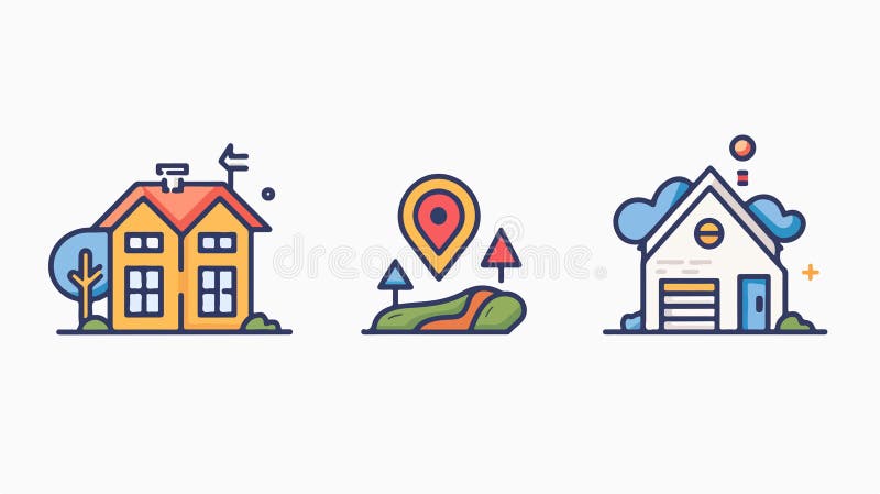 Professional Property Location Plan Map Pin Icon for Real Estate ...