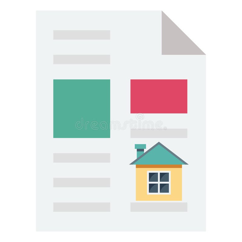 Property Papers Color Vector Icon Fully Editable Stock Illustration ... Property Papers Color Vector Icon Fully Editable Stock Illustration ...