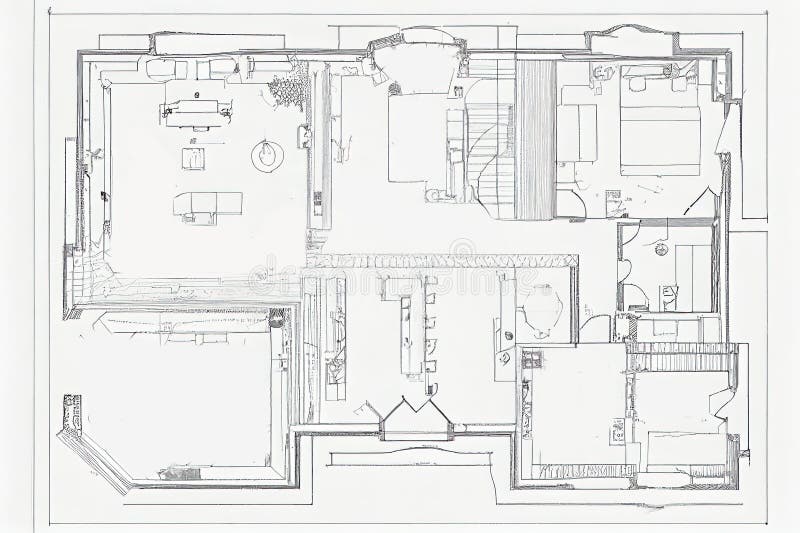 Property plan schematic stock illustration. Illustration of house ... Property plan schematic stock illustration. Illustration of house ...