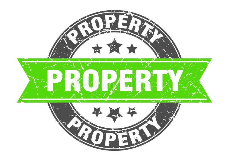 Property Round Stamp with Ribbon. Label Sign Stock Vector ...
