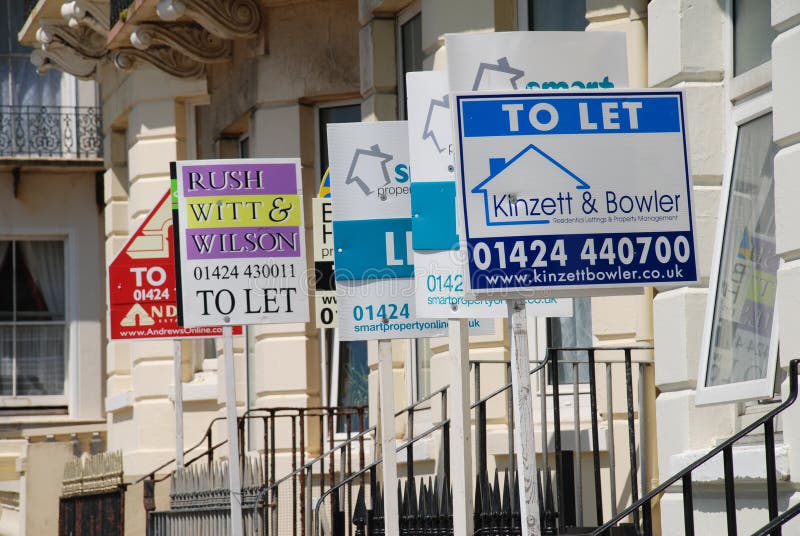 Property to let signage editorial photo. Image of property - 12246201