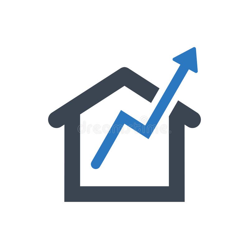 Property value icon stock vector. Illustration of real - 184333471