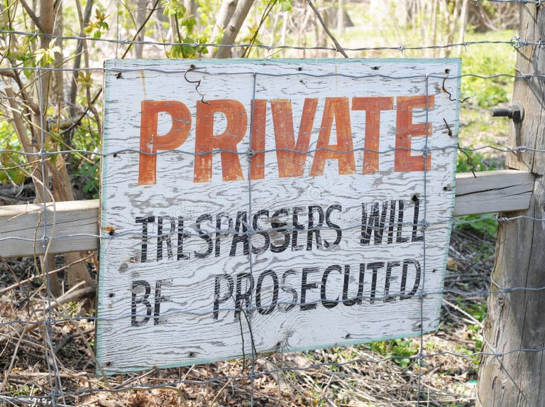 Property Warning Sign stock image. Image of caution, perimeter - 26641963