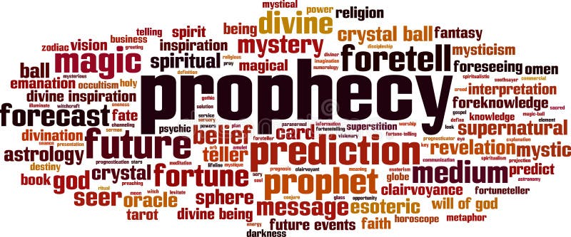 Prophecy word cloud stock vector. Illustration of future - 162666276