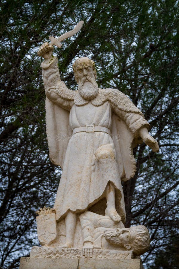 Prophet Elijah Statue in Muhraqa Monastery on Mount Carmel, Israel ...
