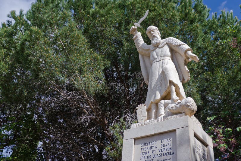 Prophet Elijah statue stock image. Image of belief, icon - 33433191