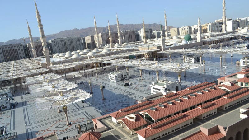 Prophet S Mosque in Medina Time Lapse at Afternoon Stock Video - Video ...