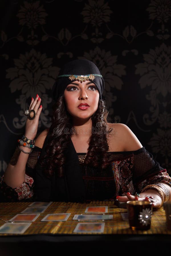 Prophetess Woman Seeing the Future Stock Image - Image of head ...