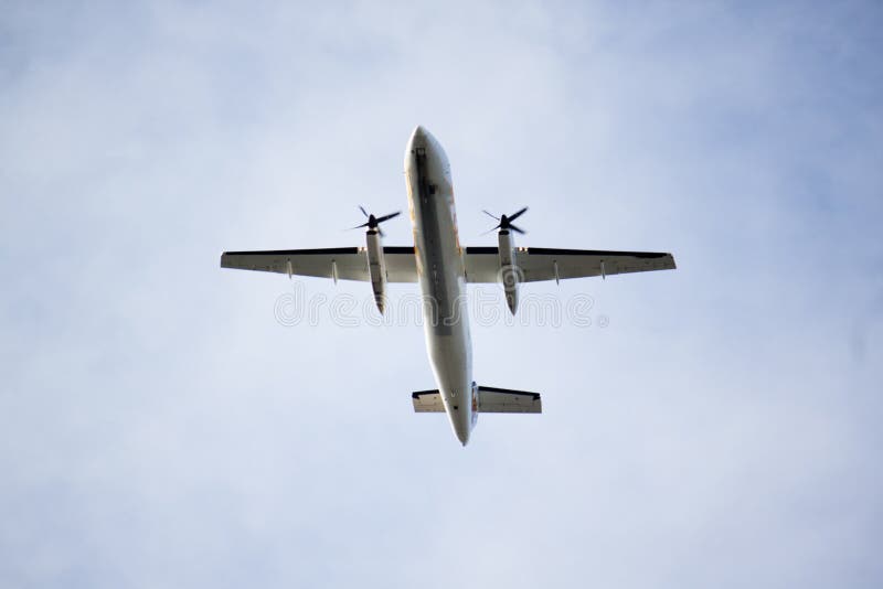 Plane overhead Airbus A330 stock image. Image of flaps - 44305015