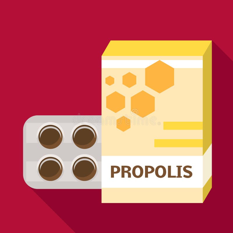 Propolis Pill Pack Icon, Flat Style Stock Vector - Illustration of flat ...