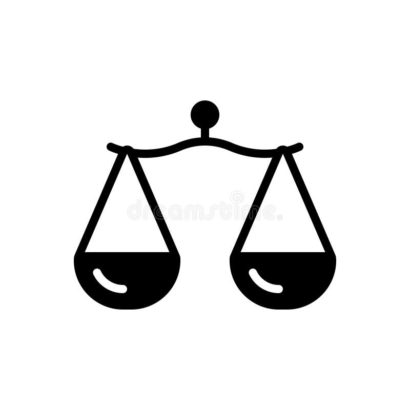 Black Solid Icon for Proportion, Comparison and Libra Stock Vector ...