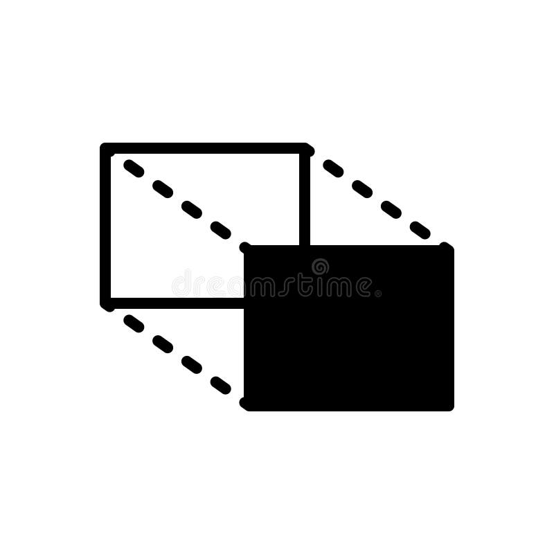 Black Solid Icon for Proportions, Magnitude and Volume Stock Vector ...