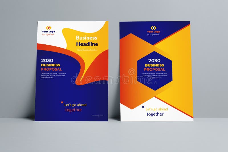 Business Proposal Cover Design Template Adept for Multipurpose Projects ...