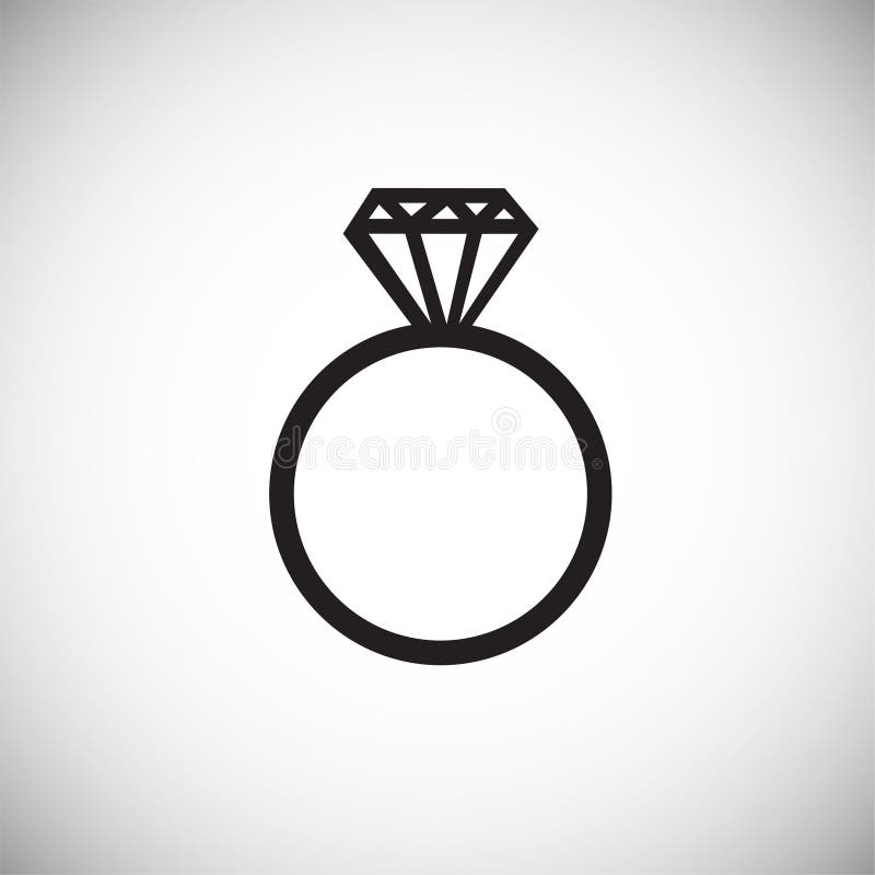 Proposal Golden Ring with Gem on White Background Stock Vector ...