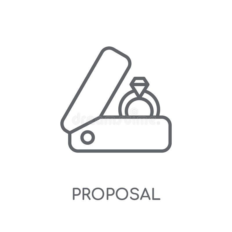 Proposal Linear Icon. Modern Outline Proposal Logo Concept on Wh Stock ...