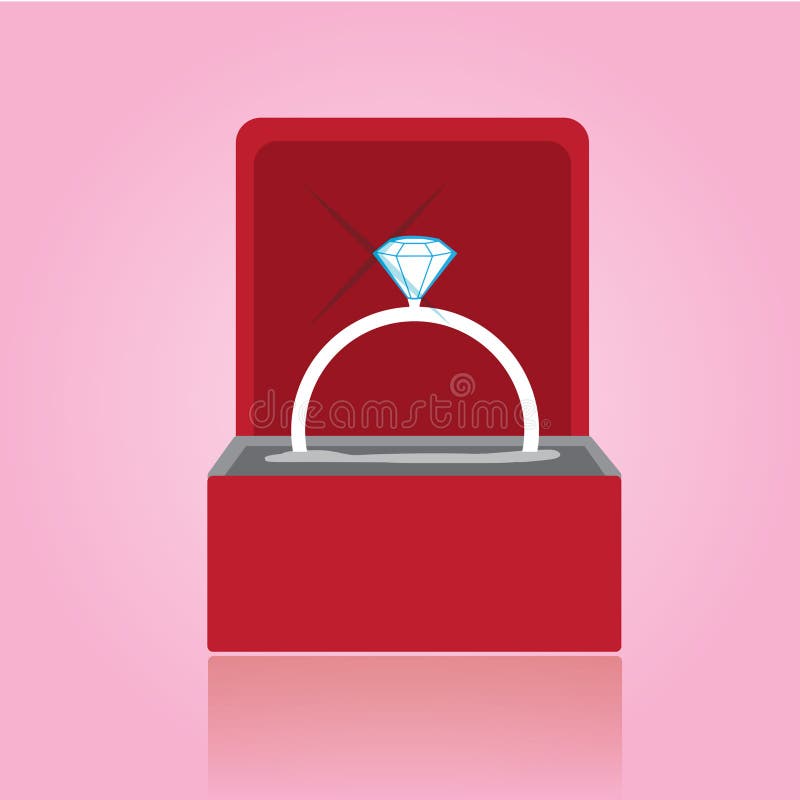 Proposal Ring in a Box. Vector Illustration Decorative Design Stock ...