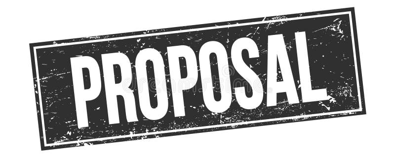PROPOSAL Text on Black Grungy Rectangle Stamp Stock Illustration ...