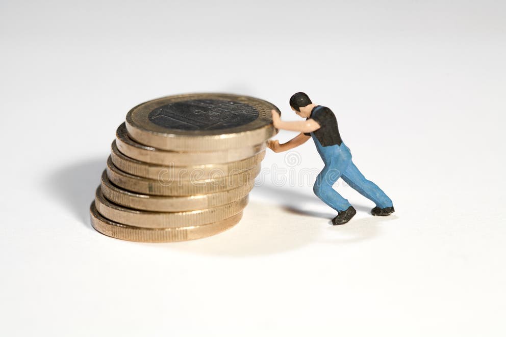 Propping Up the Euro stock image. Image of action, person - 23245445