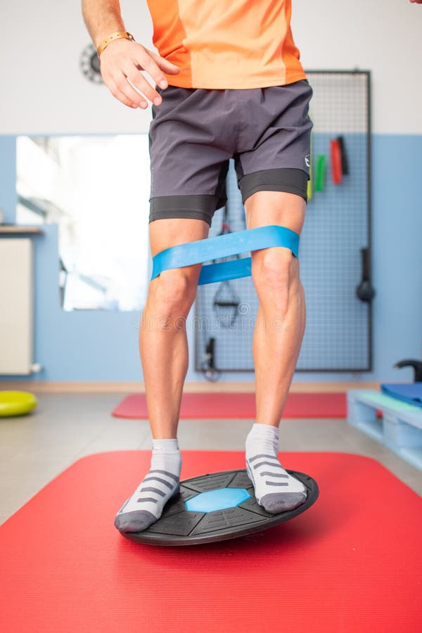Exercises for Ankle Proprioception in a Physiotherapy Study Stock Photo ...