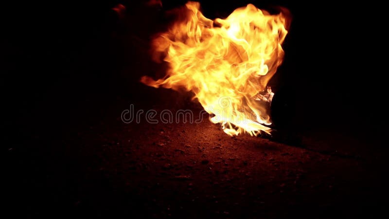 Props, Inventory for the Fire Show. Evening Show Program on the Street ...