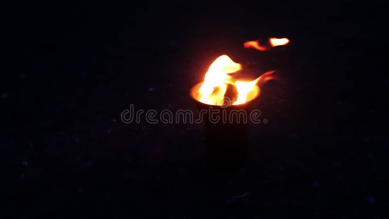 Props, Inventory for the Fire Show. Evening Show Program on the Street ...