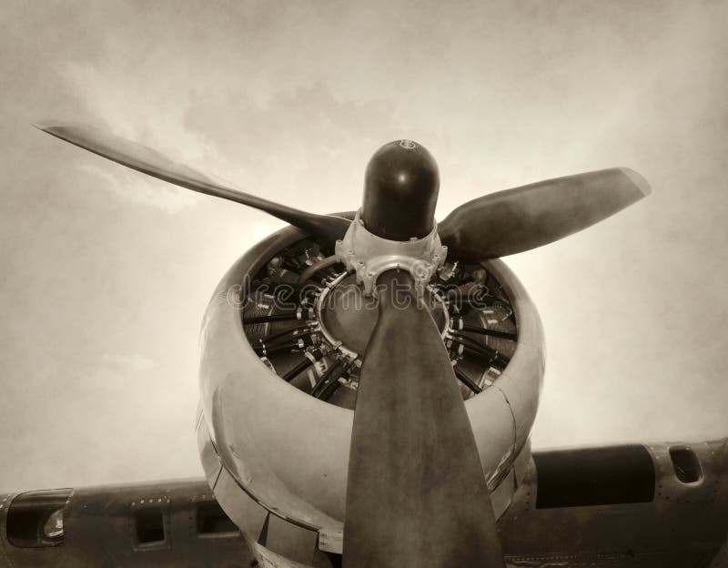 Propulsor De Los Aviones Del Vintage Imagen de archivo - Imagen de ...