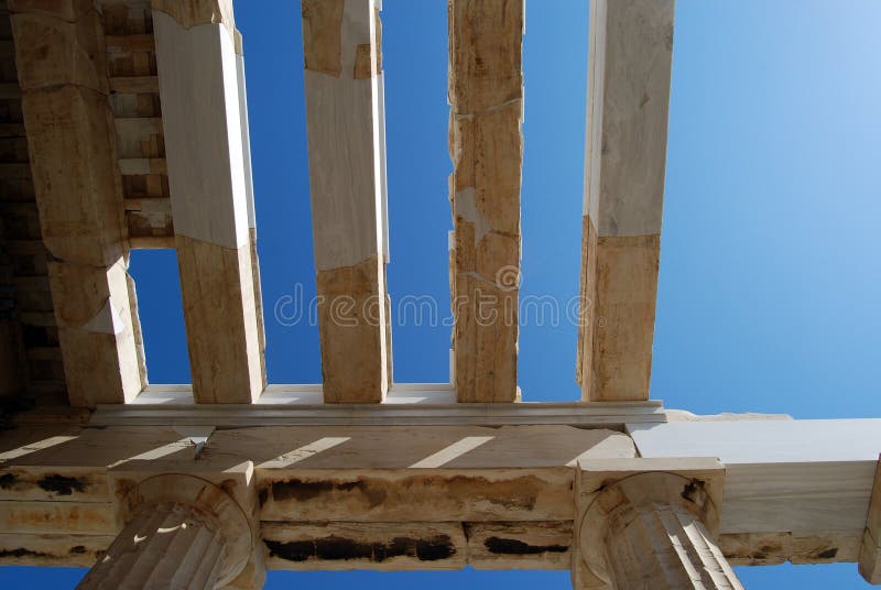 Propylaea, Acropolis, Athens Stock Image - Image of classical, acropol ...