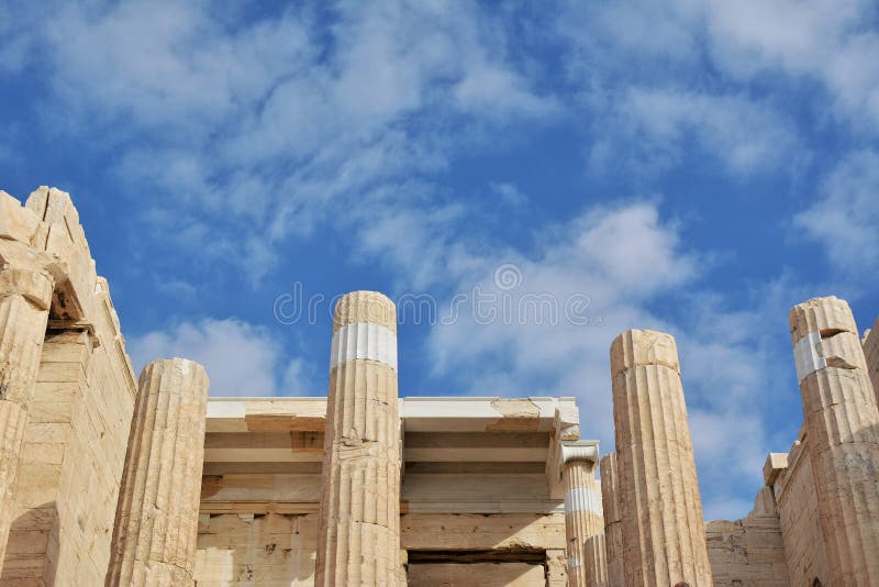Propylaea Architecture Closeup Stock Image - Image of architecture ...