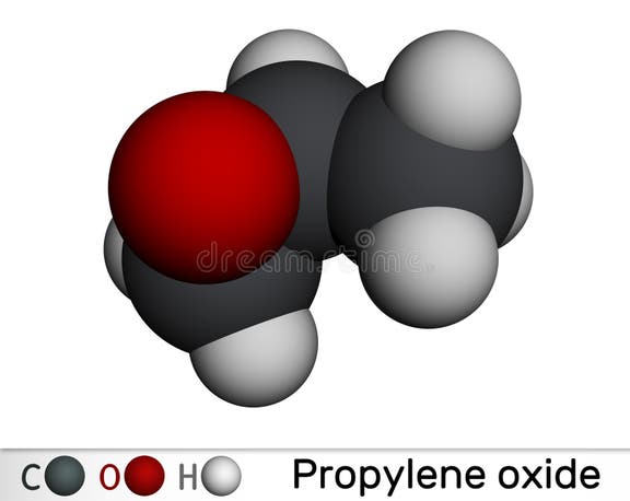 Propylene Oxide Molecule. Molecular Model Stock Illustration ...