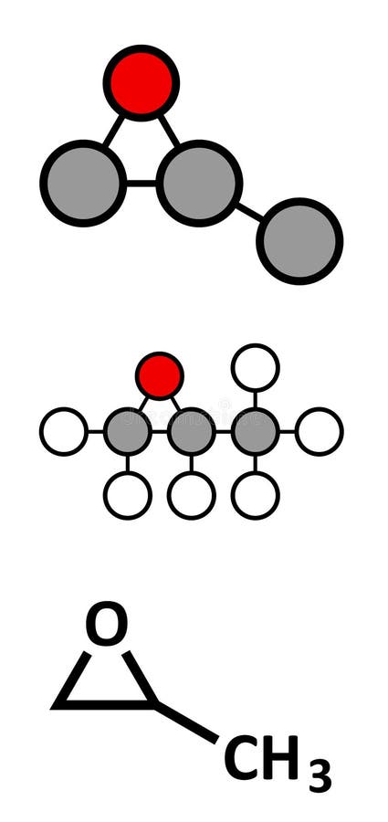 Propylene Molecule with Chemical Formula Stock Illustration ...