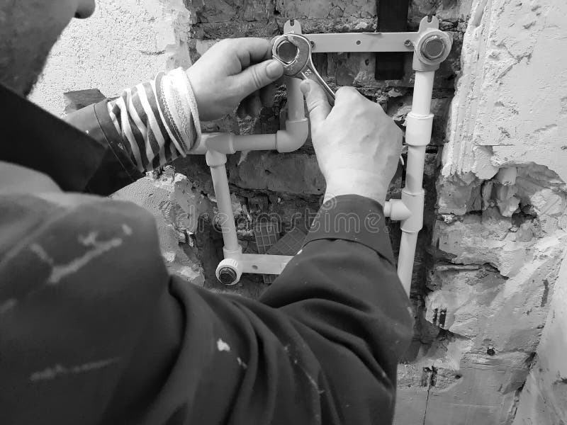 Propylene Pipe and Gates in a Brick Wall - Propylene Welding Stock ...