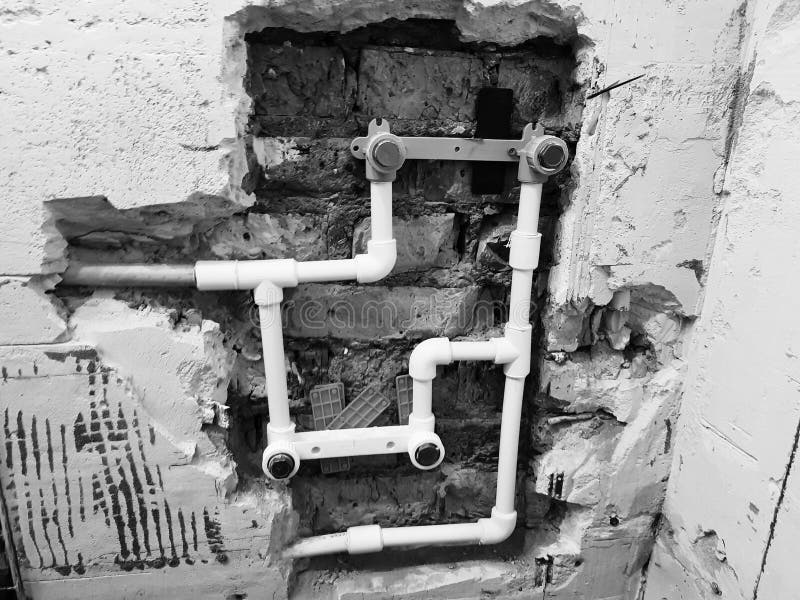 Propylene Pipe and Gates in a Brick Wall - Propylene Welding Stock ...