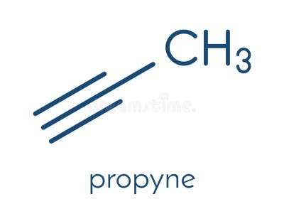 Propyne Molecule. Skeletal Formula. Stock Vector - Illustration of ...