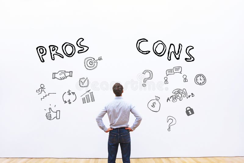 Pros and Cons, Advantage Disadvantage Stock Image - Image of plan ...