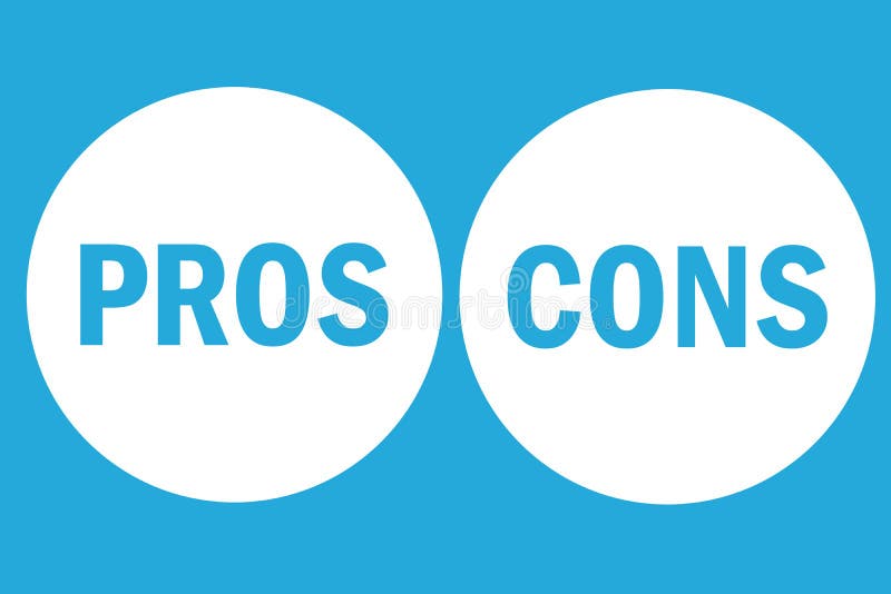 Pros and Cons Assessment Analysis Left Right Word Text on White Circle ...