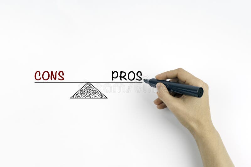 Pros and Cons Two-Way Street Signs Comparing Options Stock Illustration ...