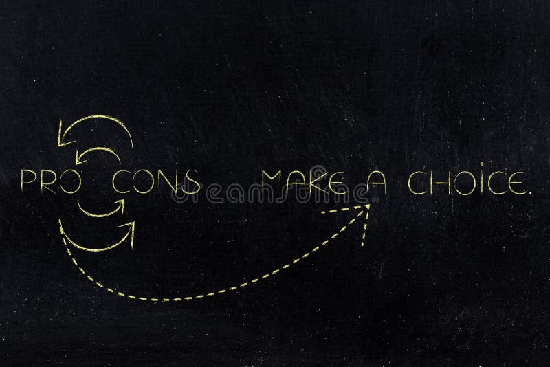 Pros and Cons Circle Leading To Make a Choice Stock Illustration ...