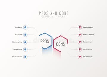 Pros and Cons Comparison Vector Template Stock Vector - Illustration of ...