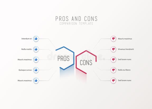 Pros and Cons Comparison Vector Template Stock Vector - Illustration of ...