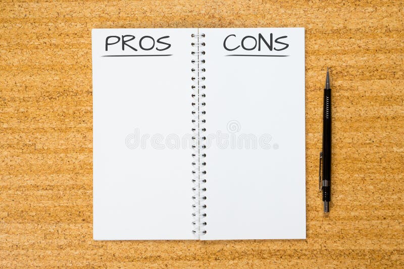 Pros cons concept stock image. Image of background, comparison - 73090811