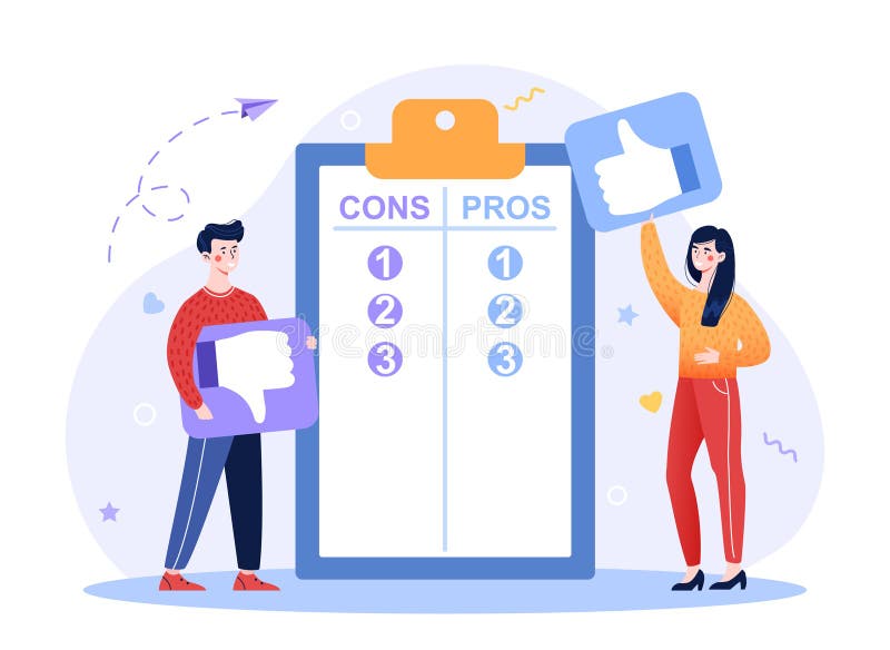 Pros and Cons Advantage Comparison Concept Stock Vector - Illustration ... Pros and Cons Advantage Comparison Concept Stock Vector - Illustration ...